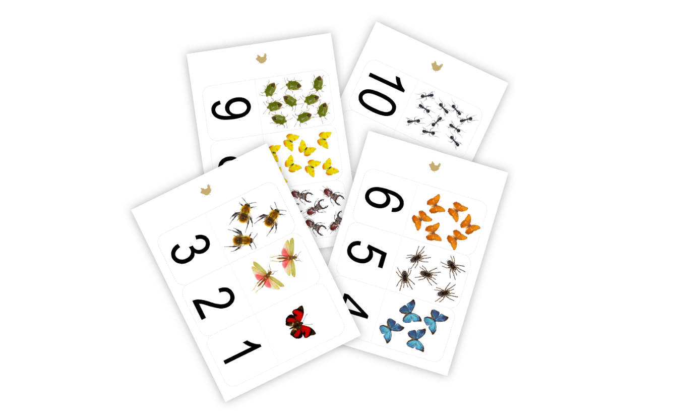 Druckvorlage für die Spielidee “Zahlen lernen"